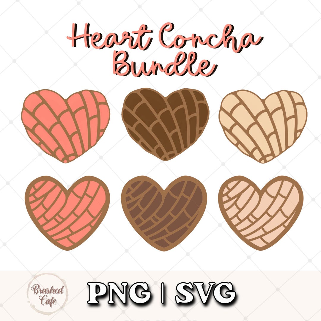 Heart Concha SVG Bundle: Mexican Pan Dulce (digital Download) - Etsy