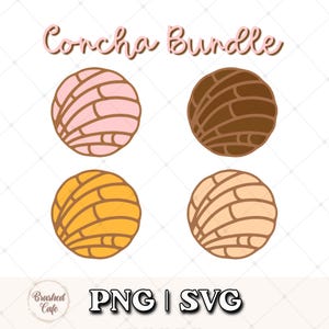 Concha SVG - Mexican SVG - Concha Bundle Pan Dulce PNG - Mexican Sweet ...