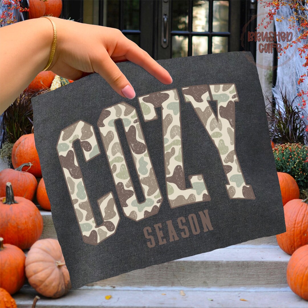 Cozy Season Camo PNG: Camouflage Sublimation Fall Design (digital ...