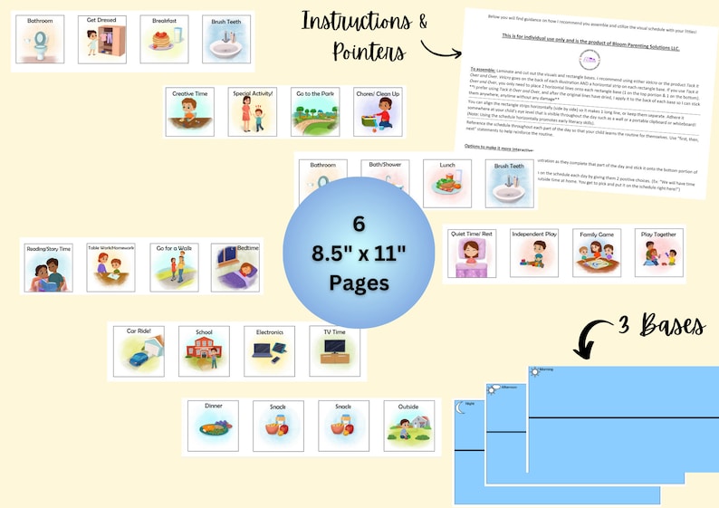 Interactive Kids Daily Routine/ Visual Schedule - Etsy