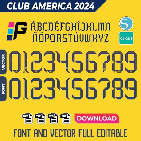 Font club america - Etsy México