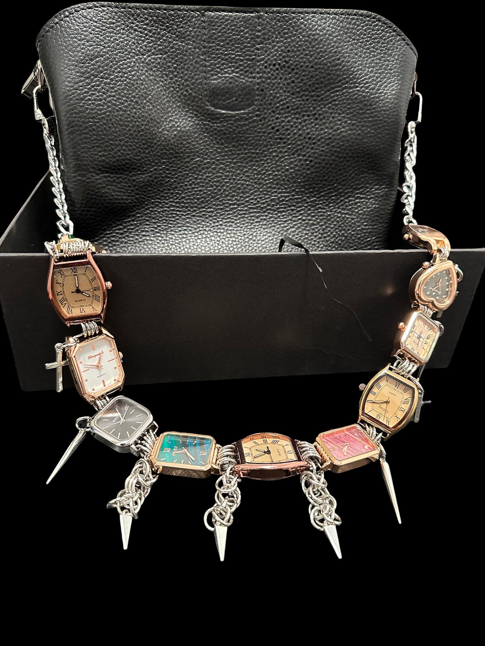 Handmade Vintage Watch Purse Straps Chain ,unique Upcycled Watch ...