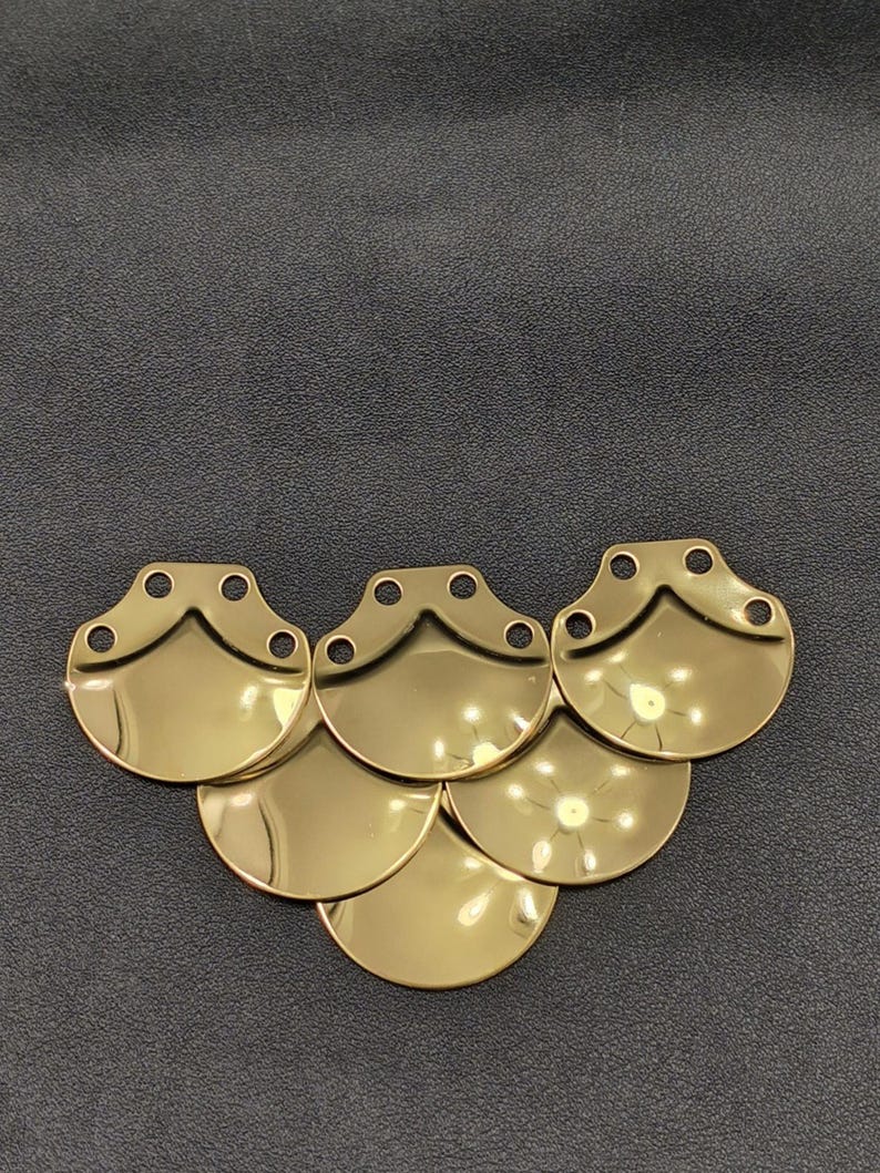 Stainless Steel Gold Metal Scales Armor Plates Pieces Loose Lamellar ...