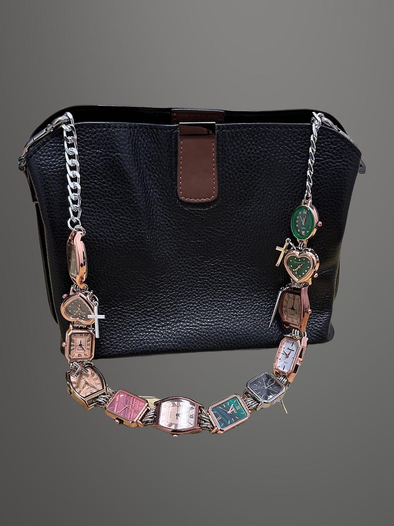 Handmade Vintage Watch Purse Straps Chain ,unique Upcycled Watch ...