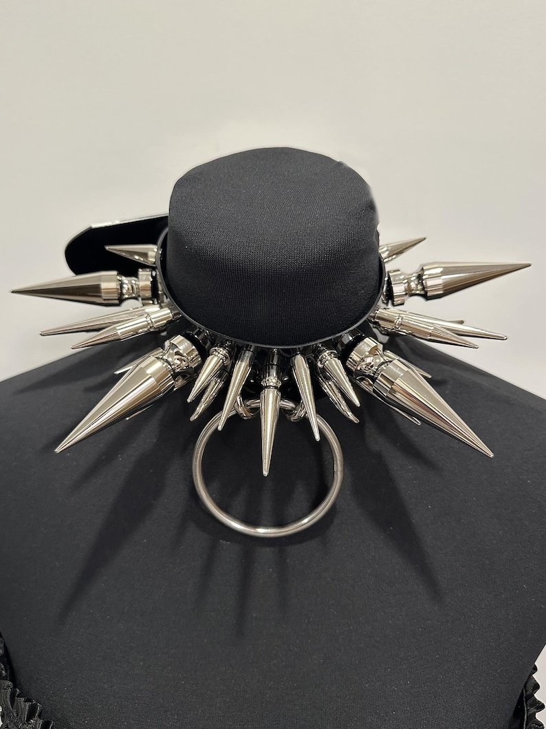 Extreme Spiked Choker: Handmade Gothic Punk Collar Necklace - Etsy