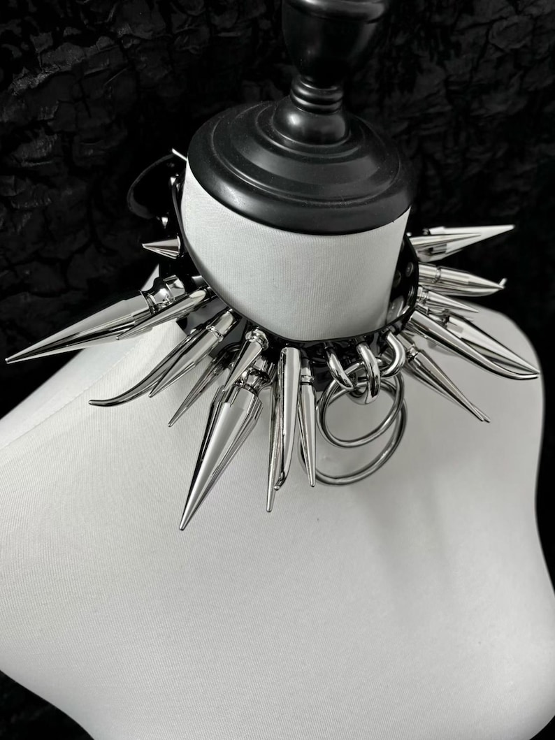 Extreme Spiked Choker: Handmade Gothic Punk Metal Collar Necklace - Etsy