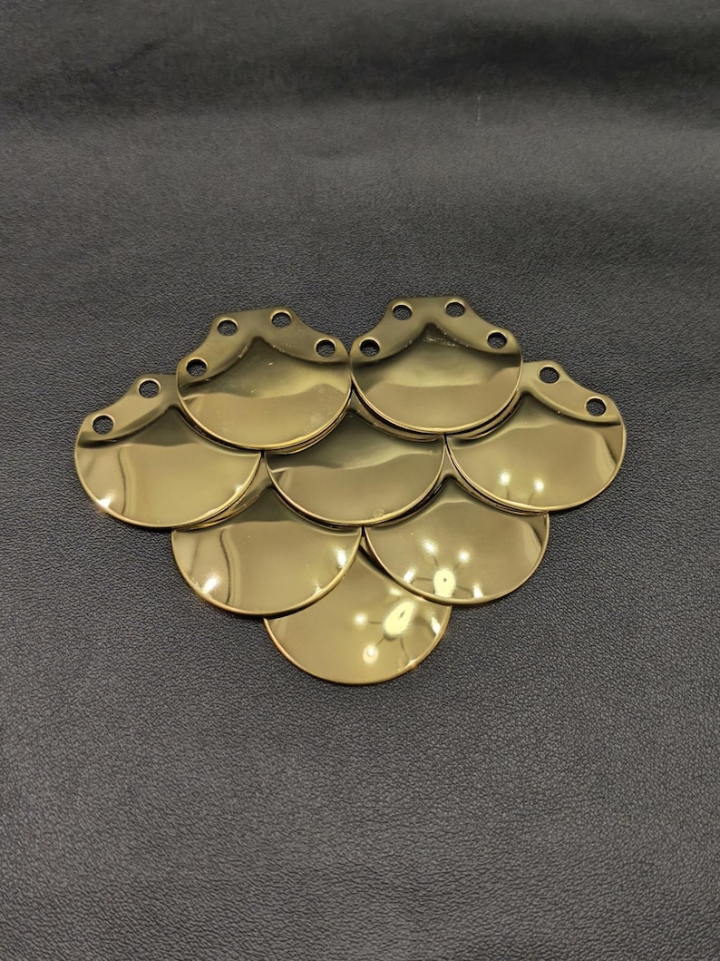 Stainless Steel Gold Metal Scales Armor Plates Pieces Loose Lamellar ...