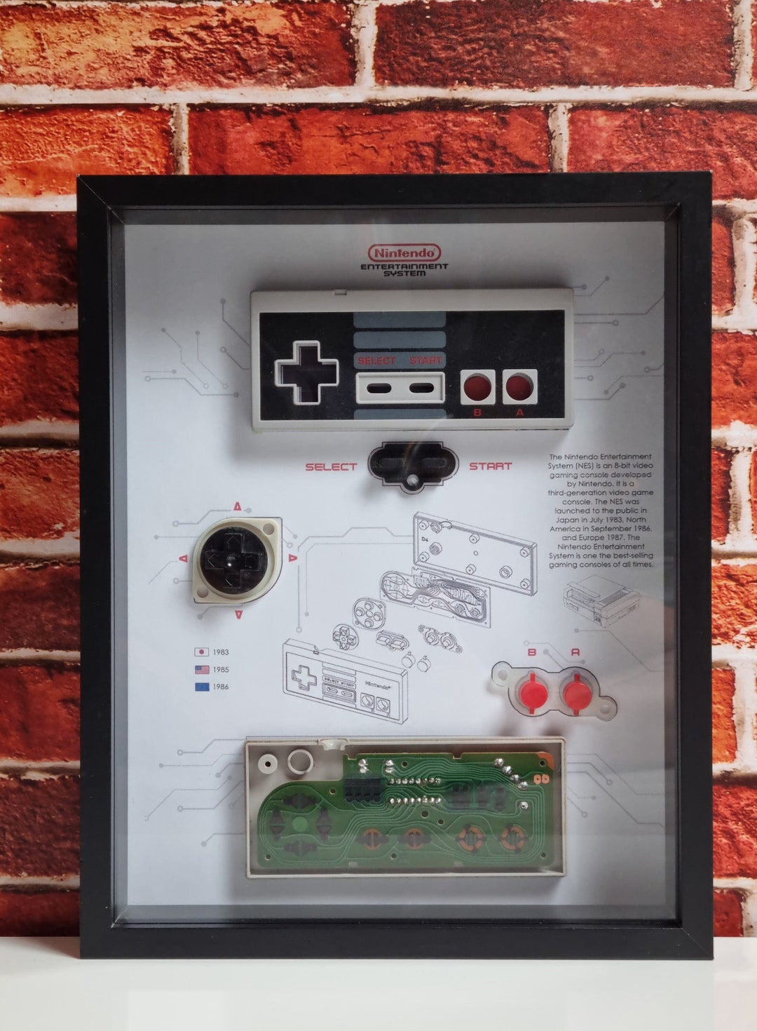 Framed NES 8 Bit Controller Teardown - Etsy