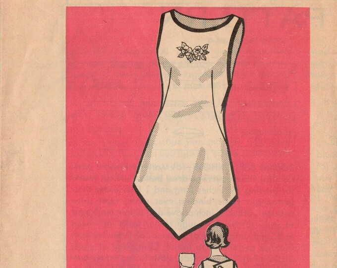 Vintage 1960s Adorable Midriff Dress Sewing Pattern Size 14 Bust 34 ...