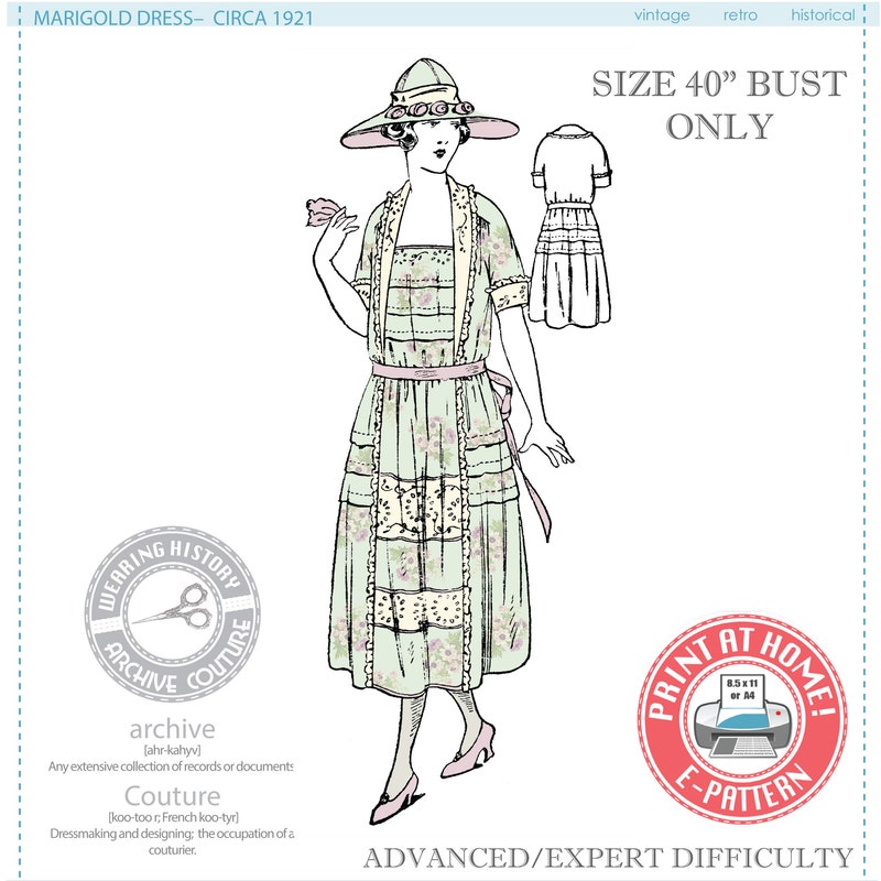 1920s Dress Pattern - Etsy