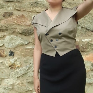 E-pattern- 1930s Summer Blouse Pattern- 1930s Art Deco Double Breasted ...