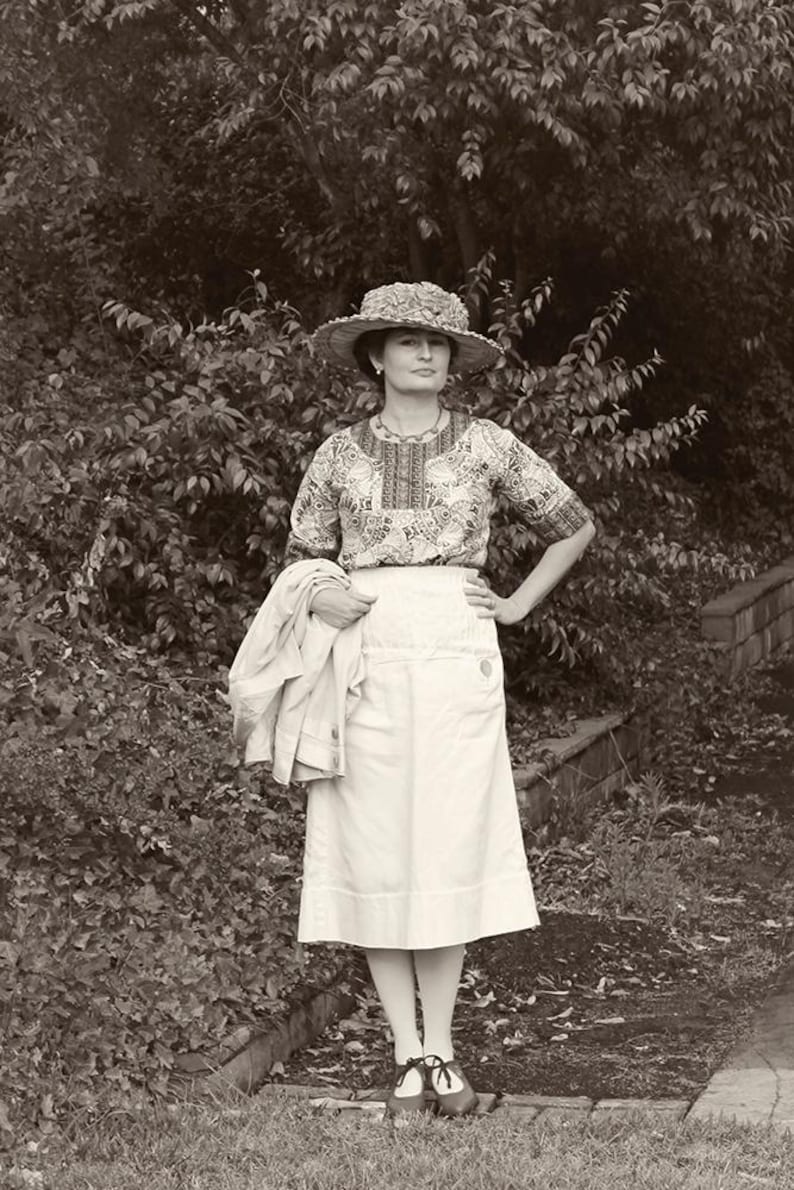 E-pattern- Circa 1911 Ladies' Blouse to Be Worn Over a Guimpe- Size 32 ...