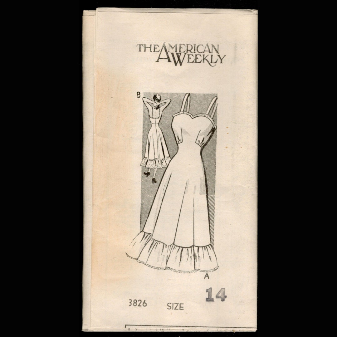 Vintage 1940s to 1950s Slip Pattern Size 14 Bust 32 Mail Order 3826 - Etsy