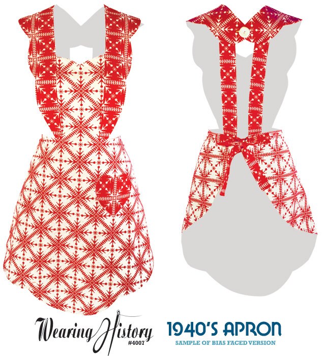E-pattern- 1940s Apron- Wearing History PDF Vintage Sewing Pattern - Etsy