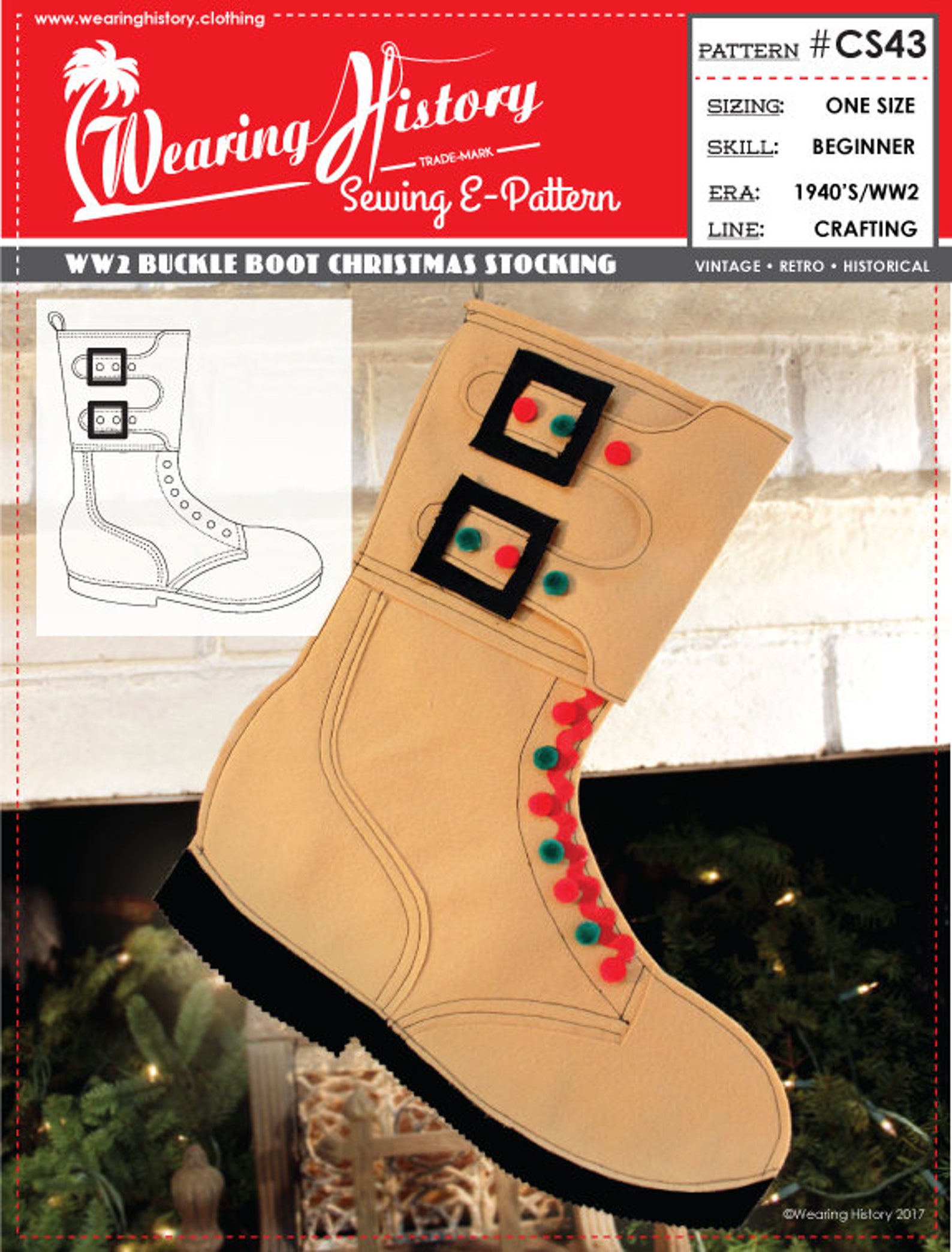 E-PATTERN WW2 Buckle Boot Felt Stocking Pattern Wearing - Etsy