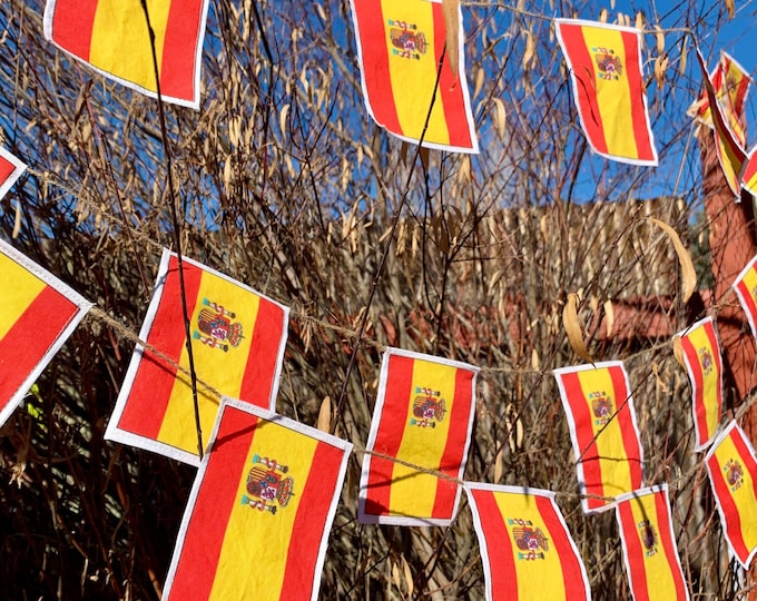 Flag of Spain Garland - Etsy