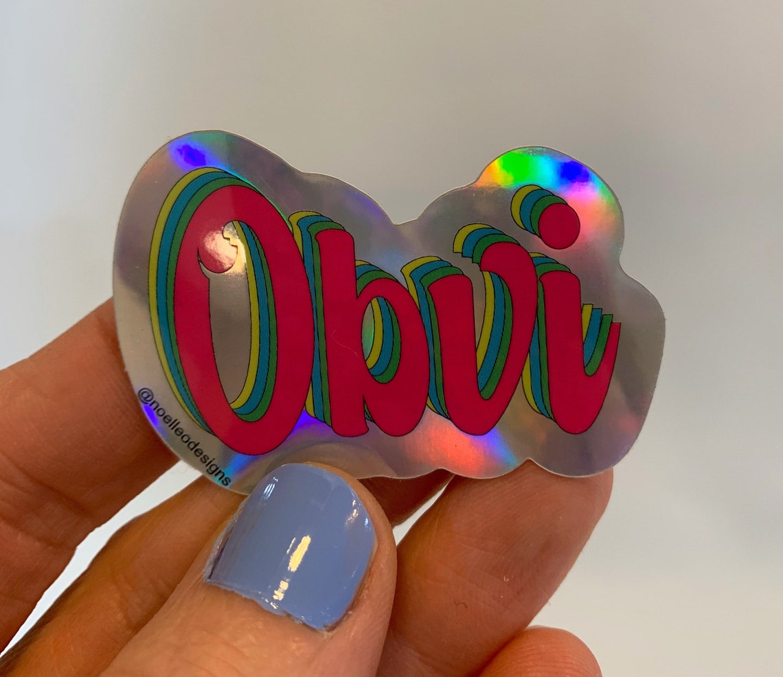 Obvi Sticker - Etsy