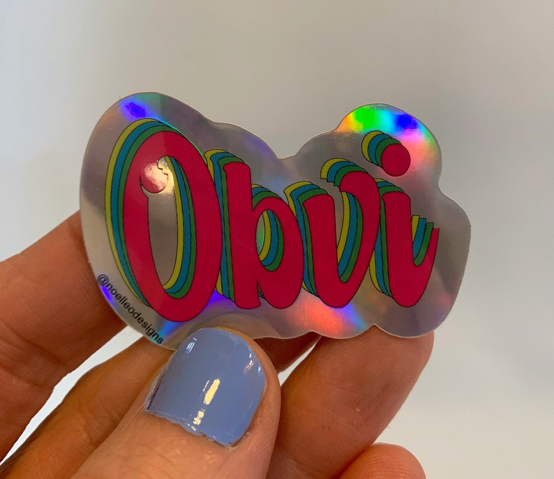 Obvi Sticker - Etsy