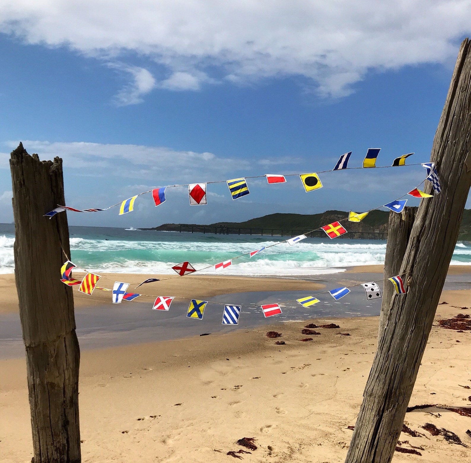 Nautical Numbers Flag Garland, Small - Etsy