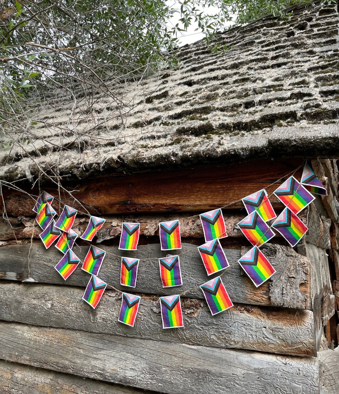 Progress Pride Flag Garland Small Flags - Etsy