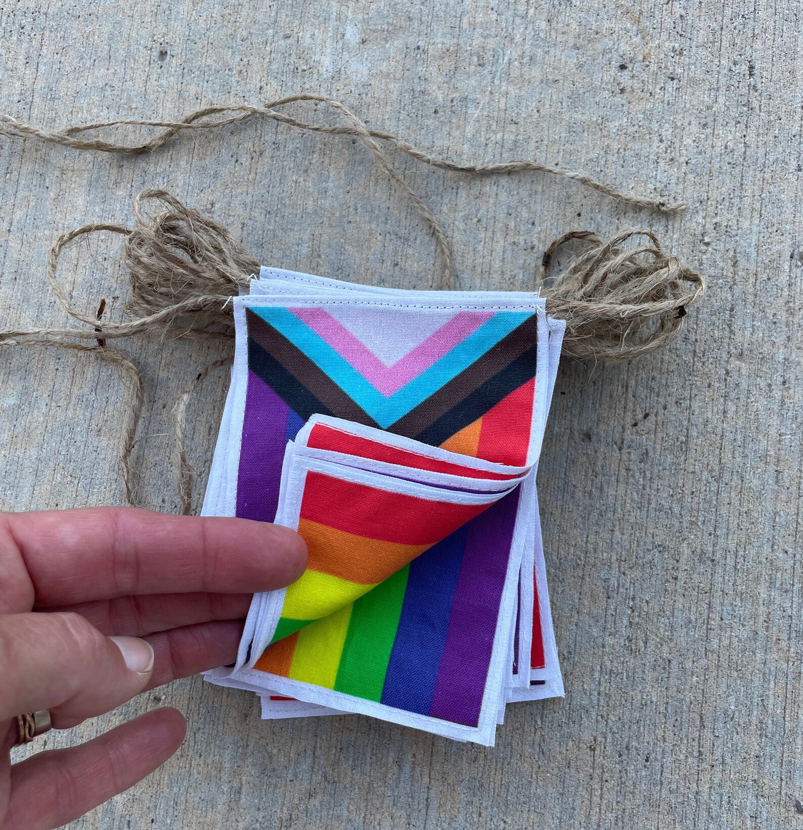 Progress Pride Flag Garland- Small Flags - Etsy