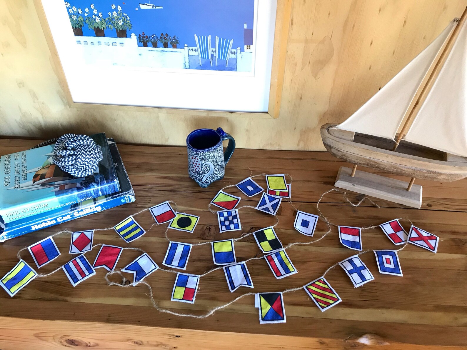 Nautical Flags Garland, A-Z, Tiny Flags - Etsy