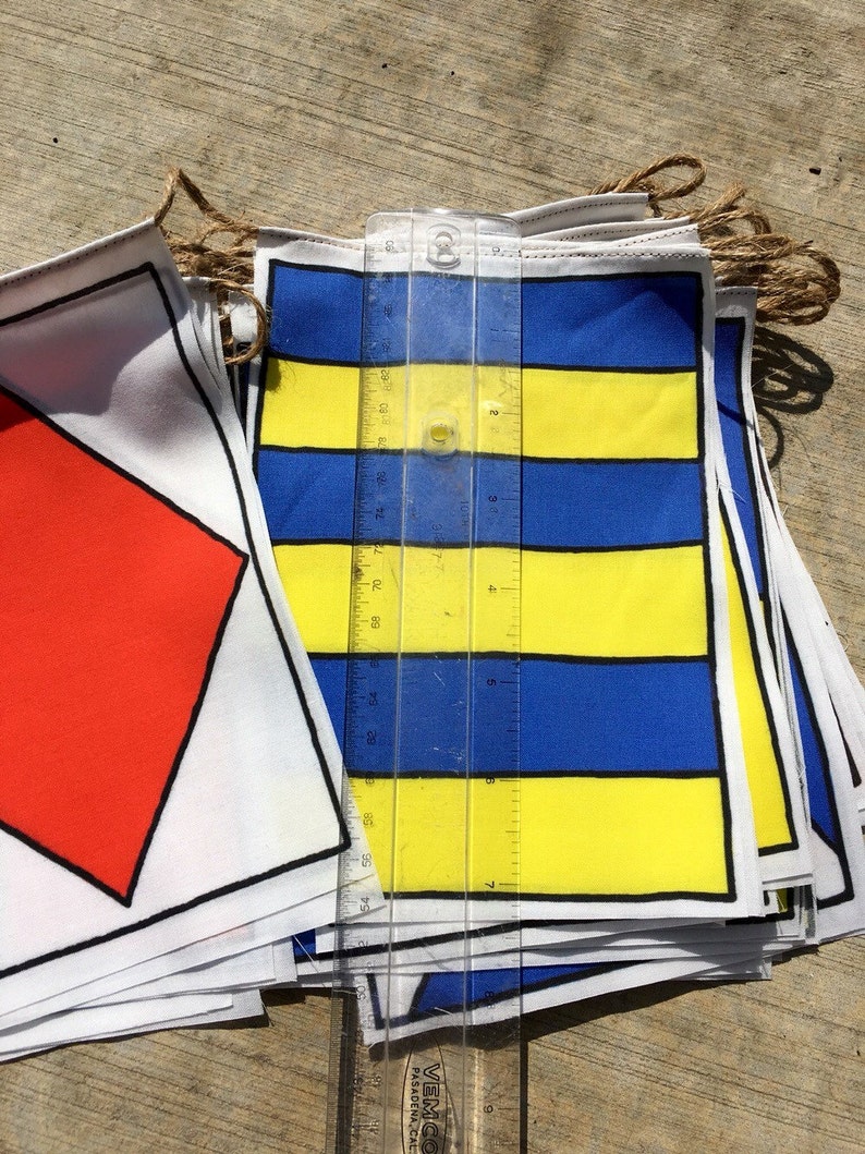 Nautical Flags garland A-Z Large flags | Etsy