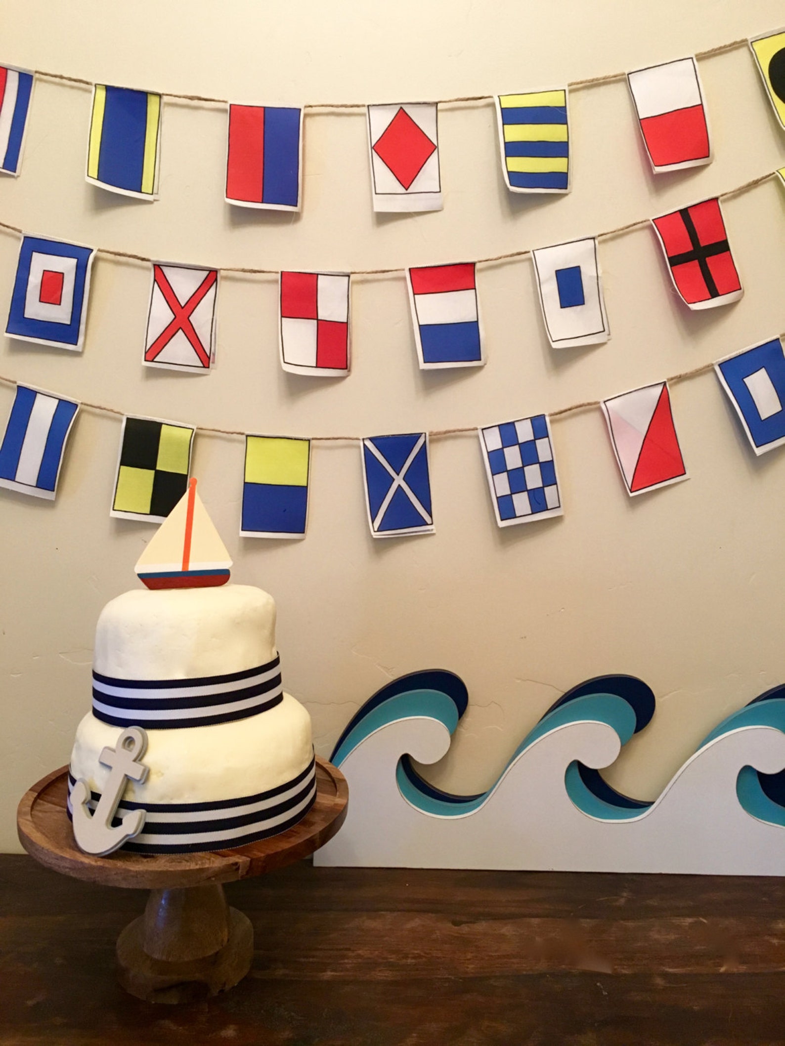 Nautical Flags Garland, A-Z, Small Flags - Etsy