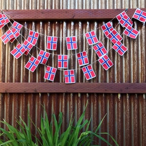 Norwegian Flag Garland - Etsy