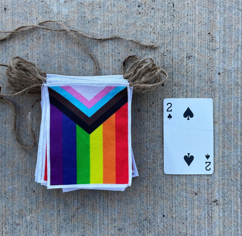 Progress Pride Flag Garland- Small Flags - Etsy