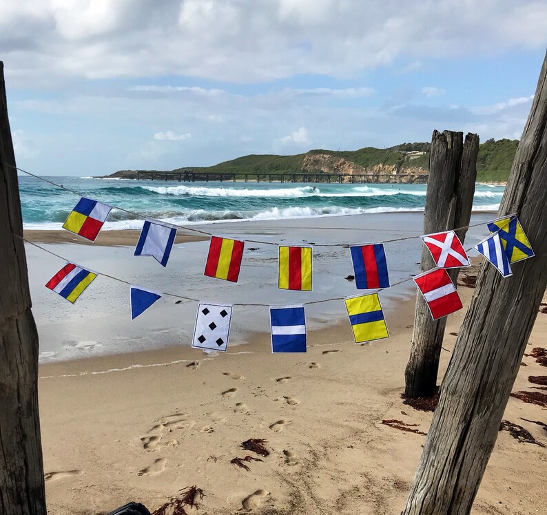 Nautical Numbers Flag Garland, Large - Etsy