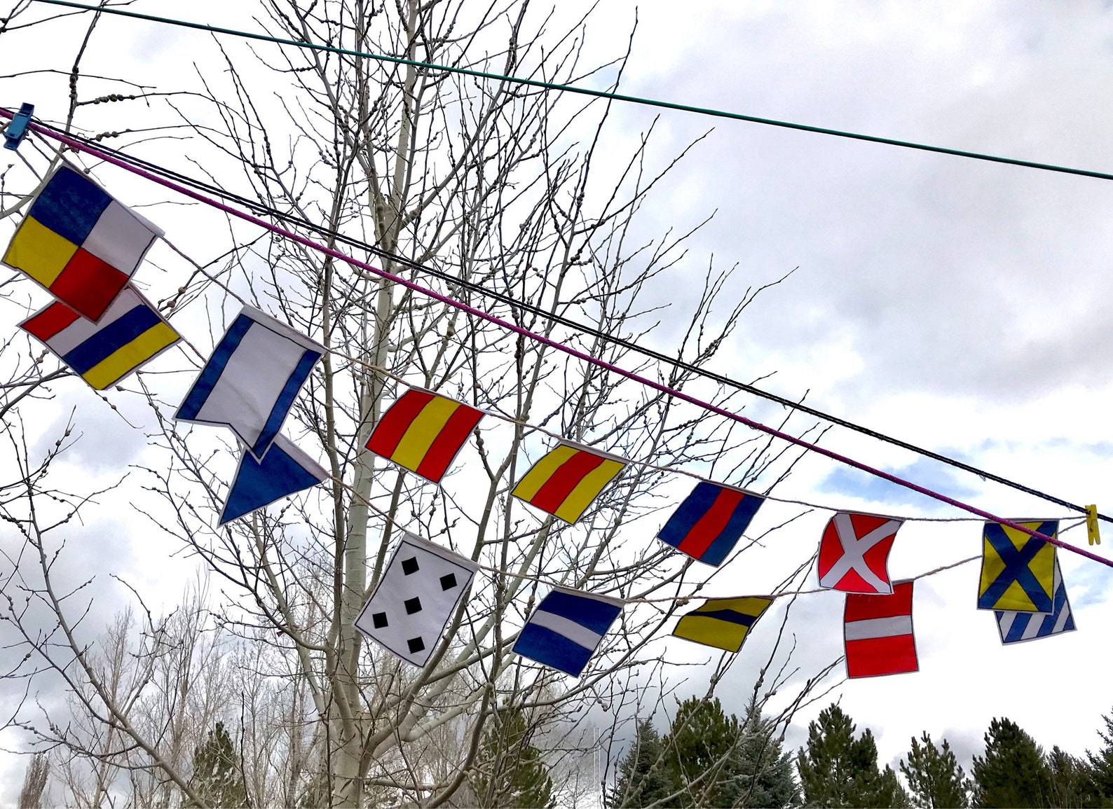 Nautical Numbers Flag Garland, Large - Etsy