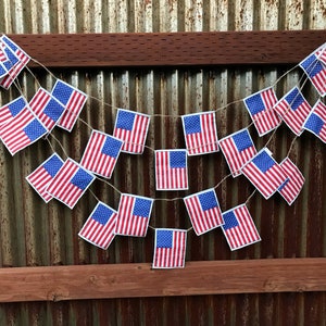 American Flag Garland - Etsy