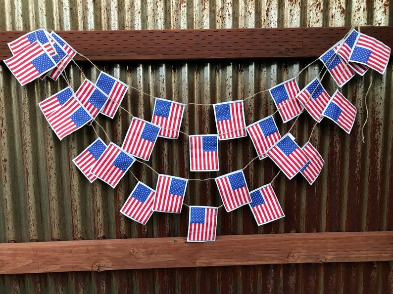 American flag garland | Etsy