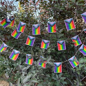 Progress Pride Flag Garland- Small Flags - Etsy