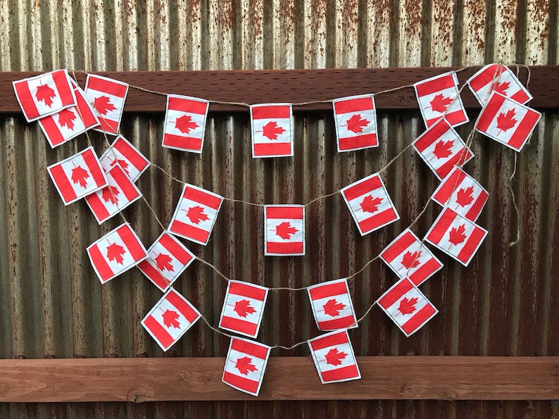 Canadian Flag Garland - Etsy