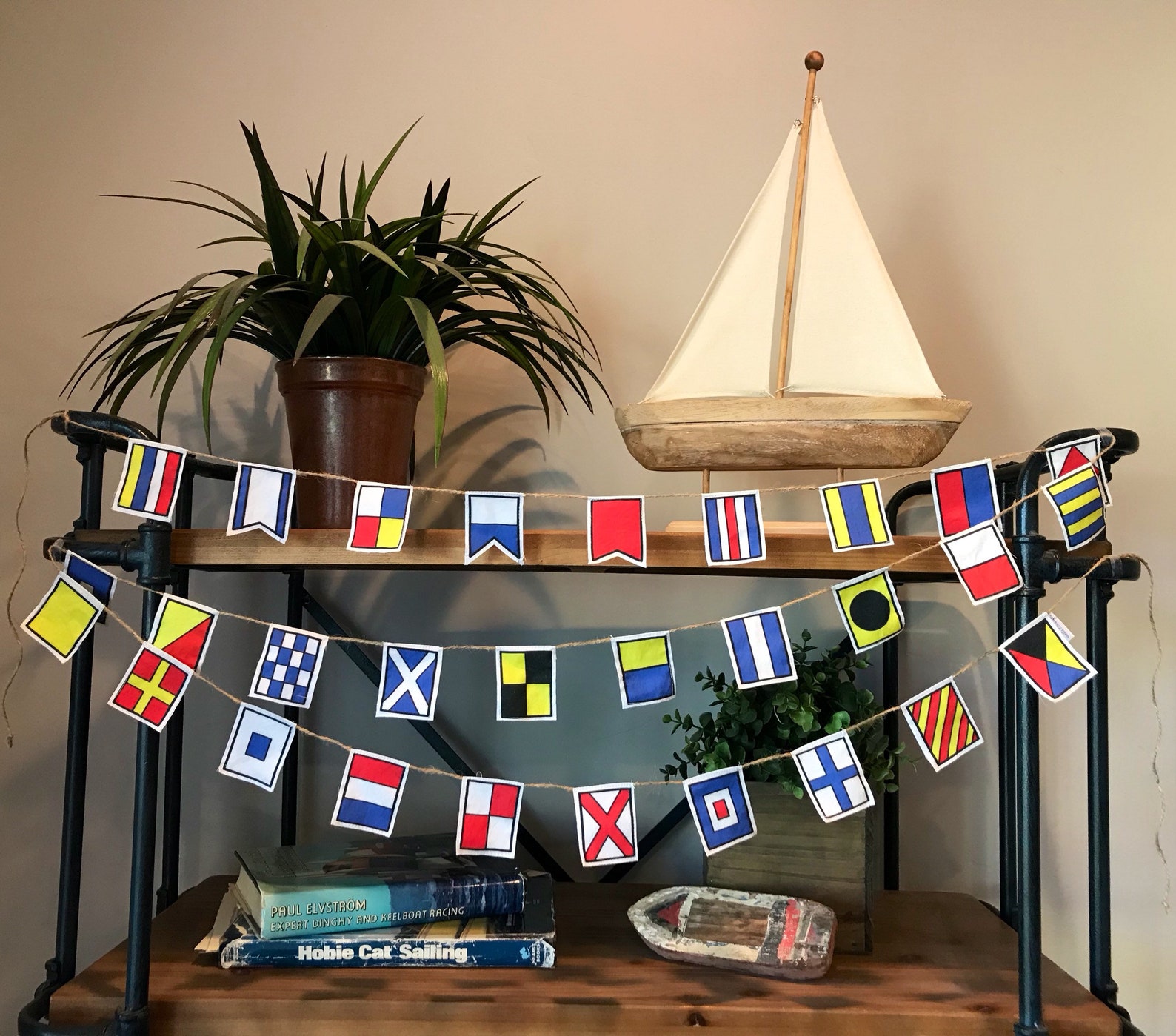 Nautical Flags Garland, A-Z, Tiny Flags - Etsy