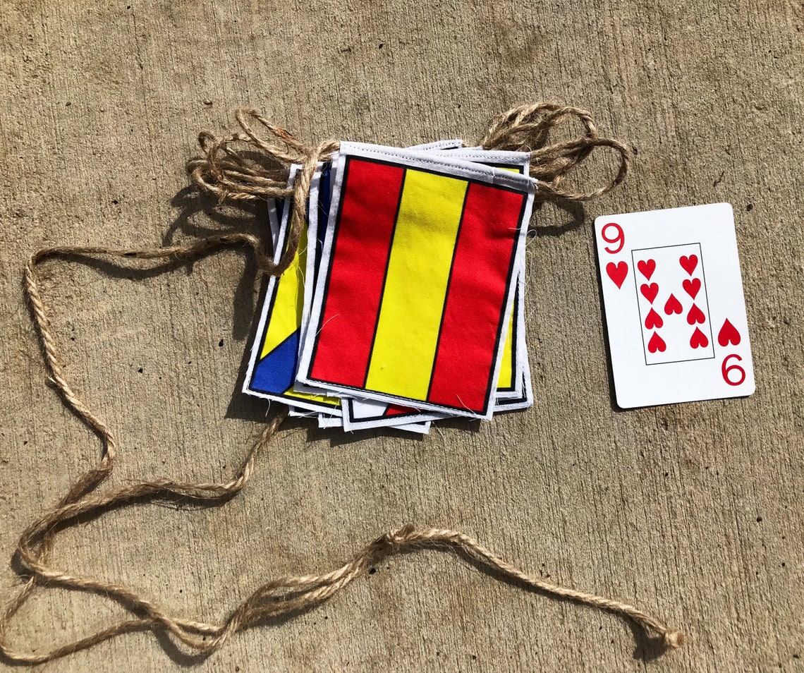 Nautical Numbers Flag Garland, Small - Etsy