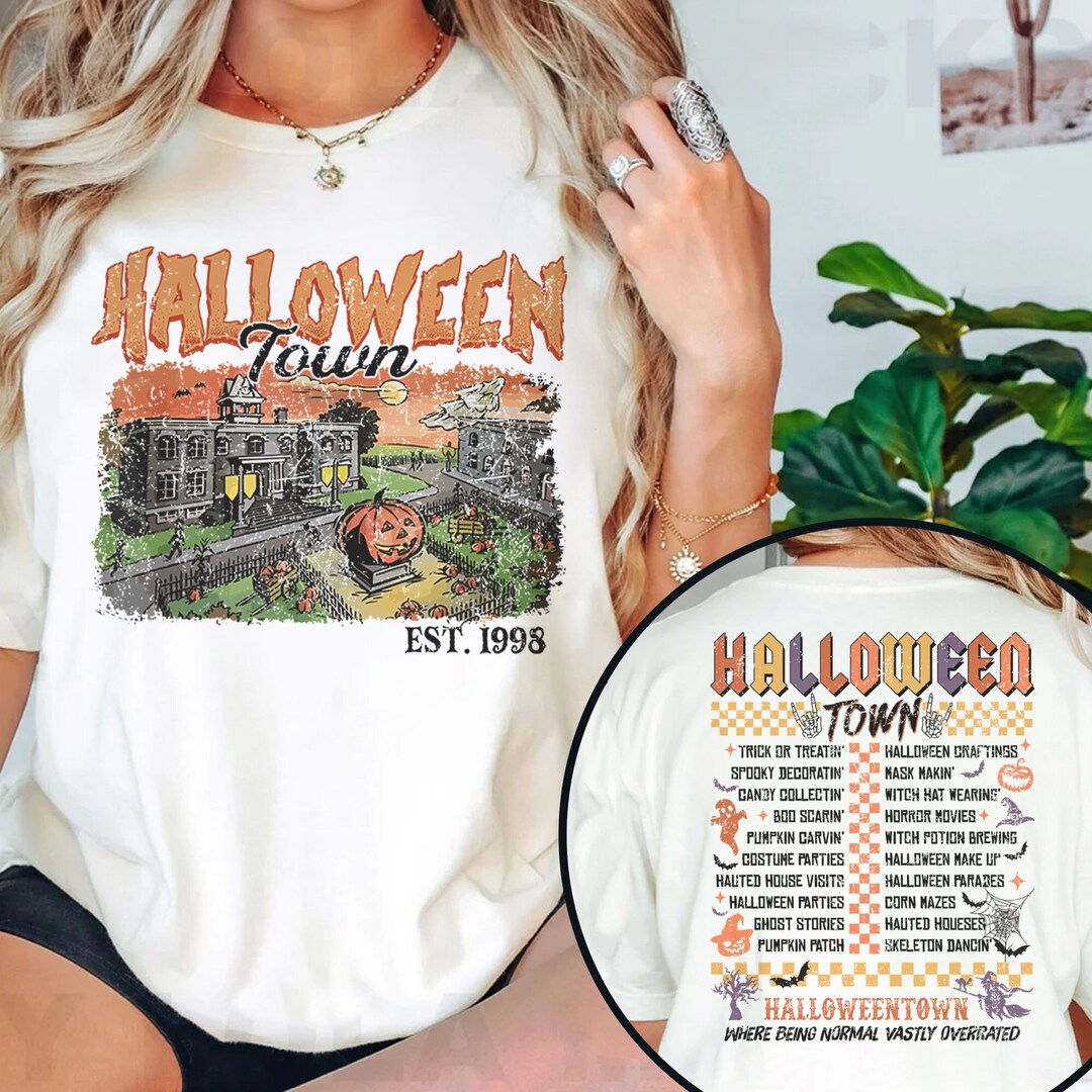 Halloweentown Shirt, Halloween Town Est 1998 Tee, Halloween Tour Shirt ...