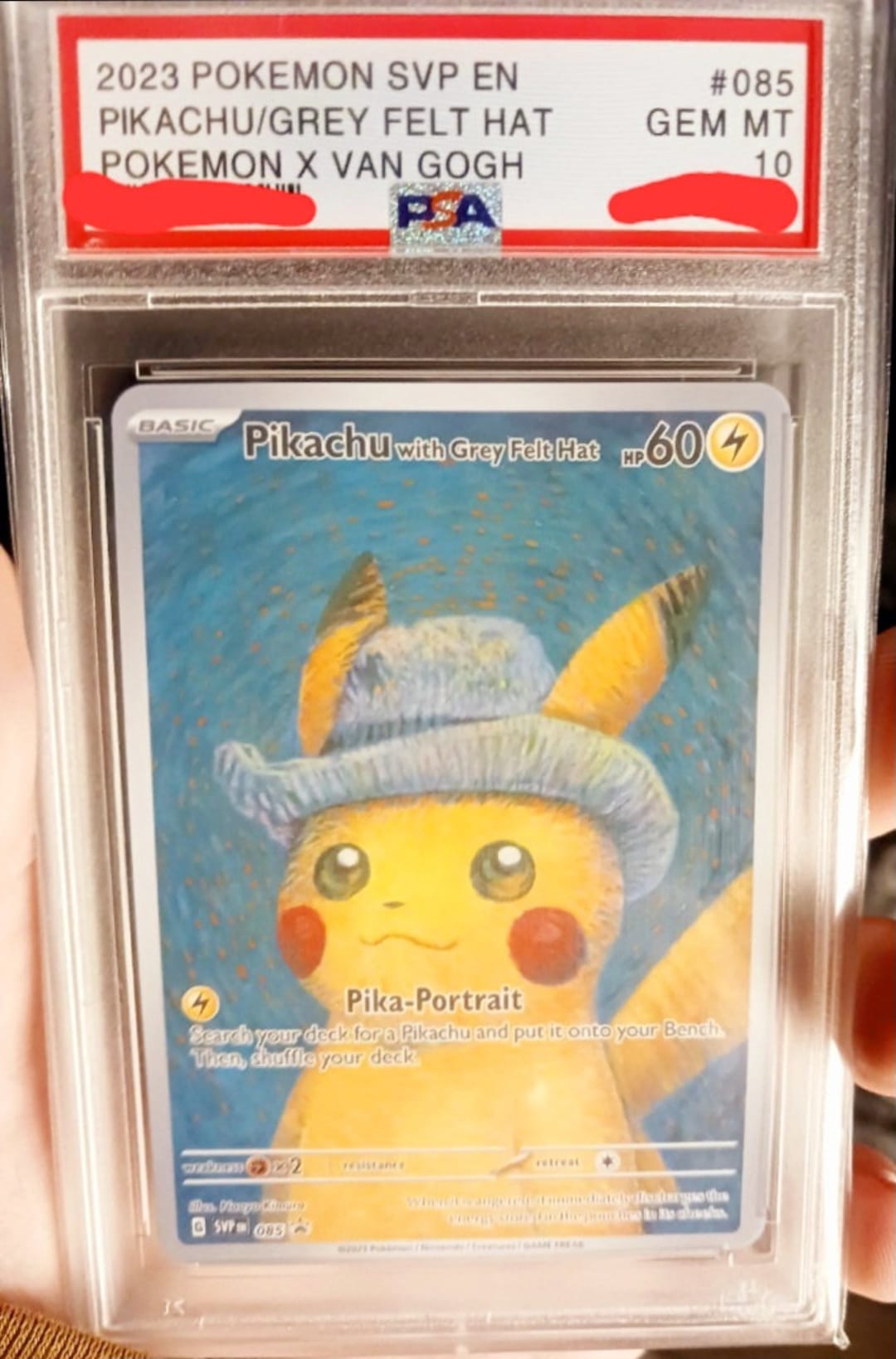 PSA 10 Pikachu With Grey Felt Hat Van Gogh Promo SVP 085 PROXY Pokemon ...