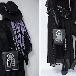 CATHEDRAL ARCH Leather Shoulder Bag: Gothic Architectural Handbag ...