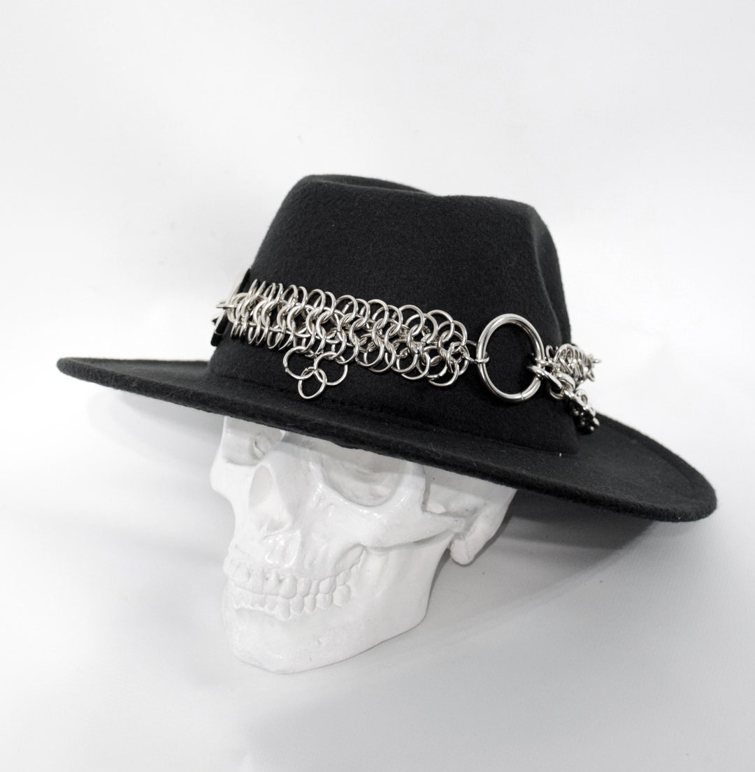 MAVKA Chainmail Fedora Hat: Adjustable Headpiece, Metal Hardware - Etsy