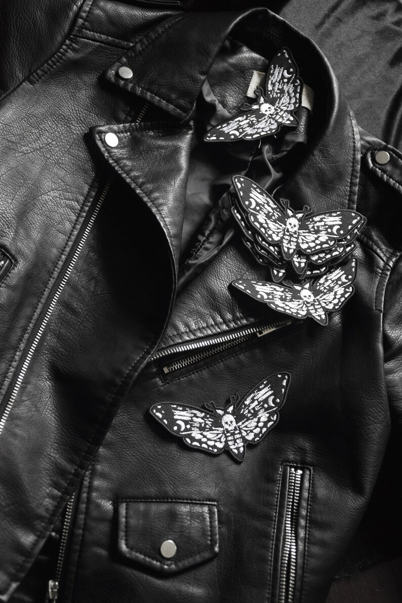 Death's-head Patch: Black and White Moth Patch, Hawkmoth by Madelephant - Etsy