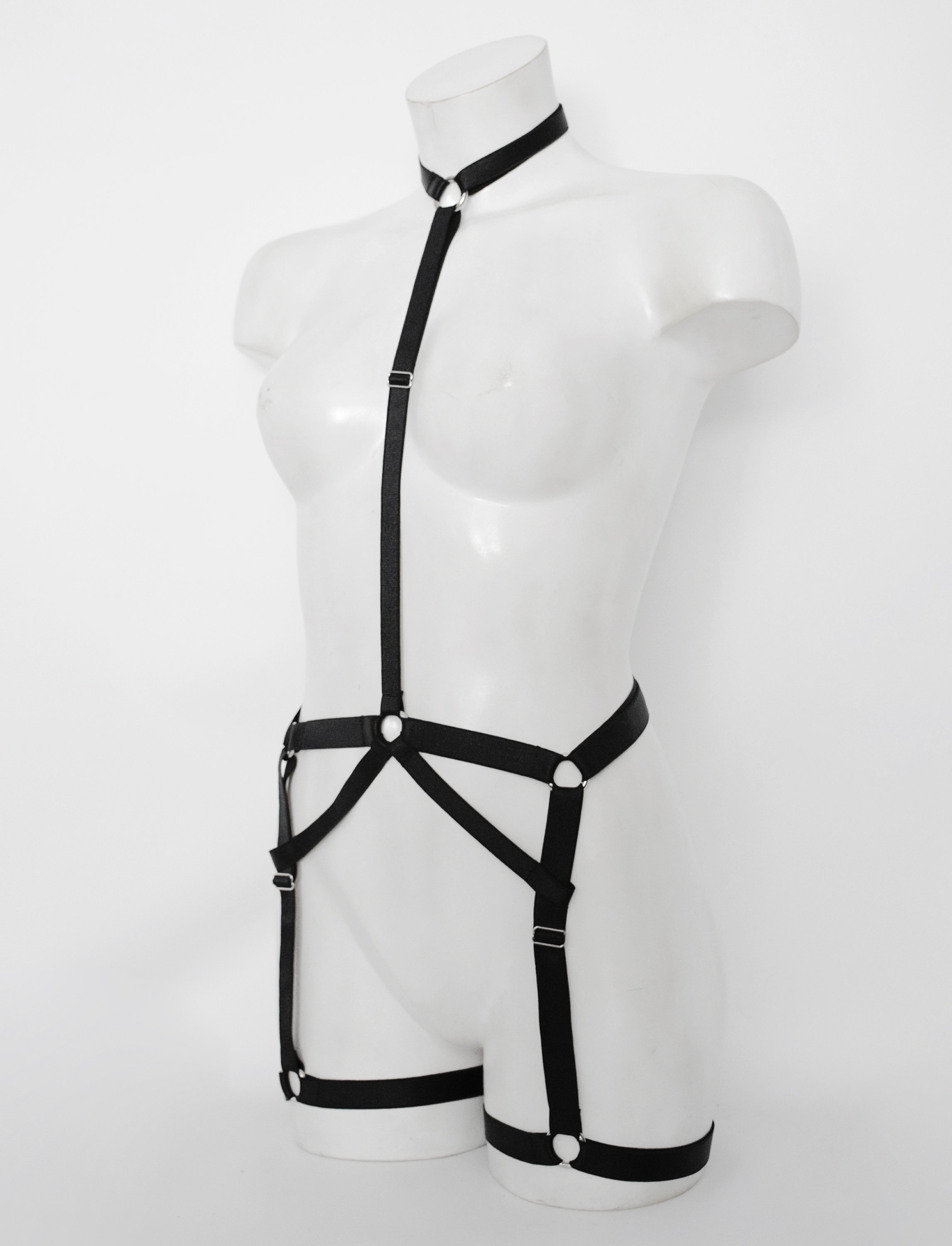 Trap Lingerie Set Womens Lingerie Set Of Bra Harness And Panties Etsy