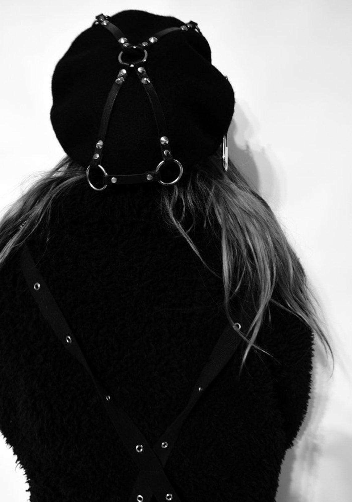 HUGE PIN BERET: Woolen French Beret Decorated With Huge Metal Pin and ...