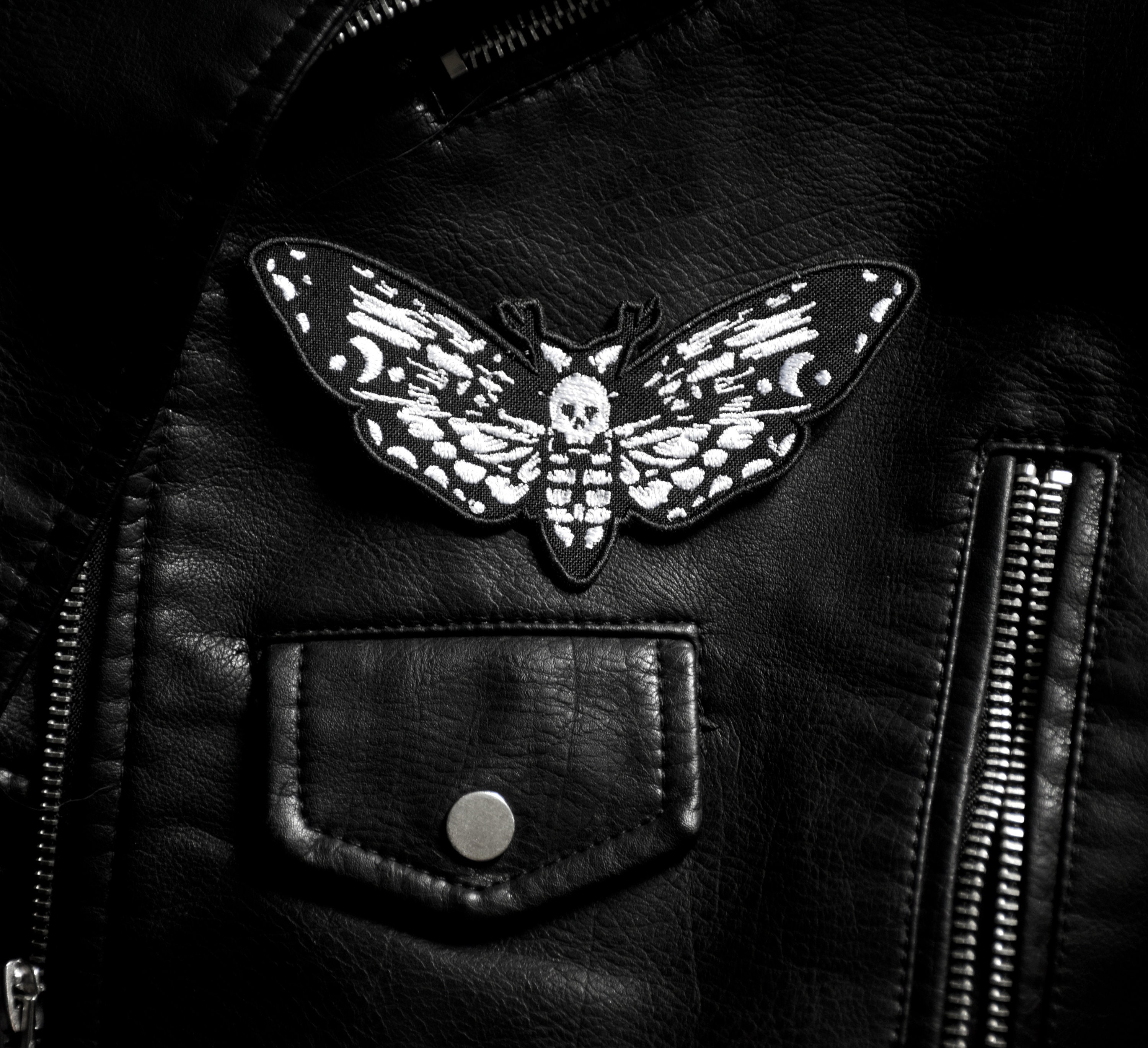 Death's-head Patch: Black and White Moth Patch, Hawkmoth by Madelephant - Etsy