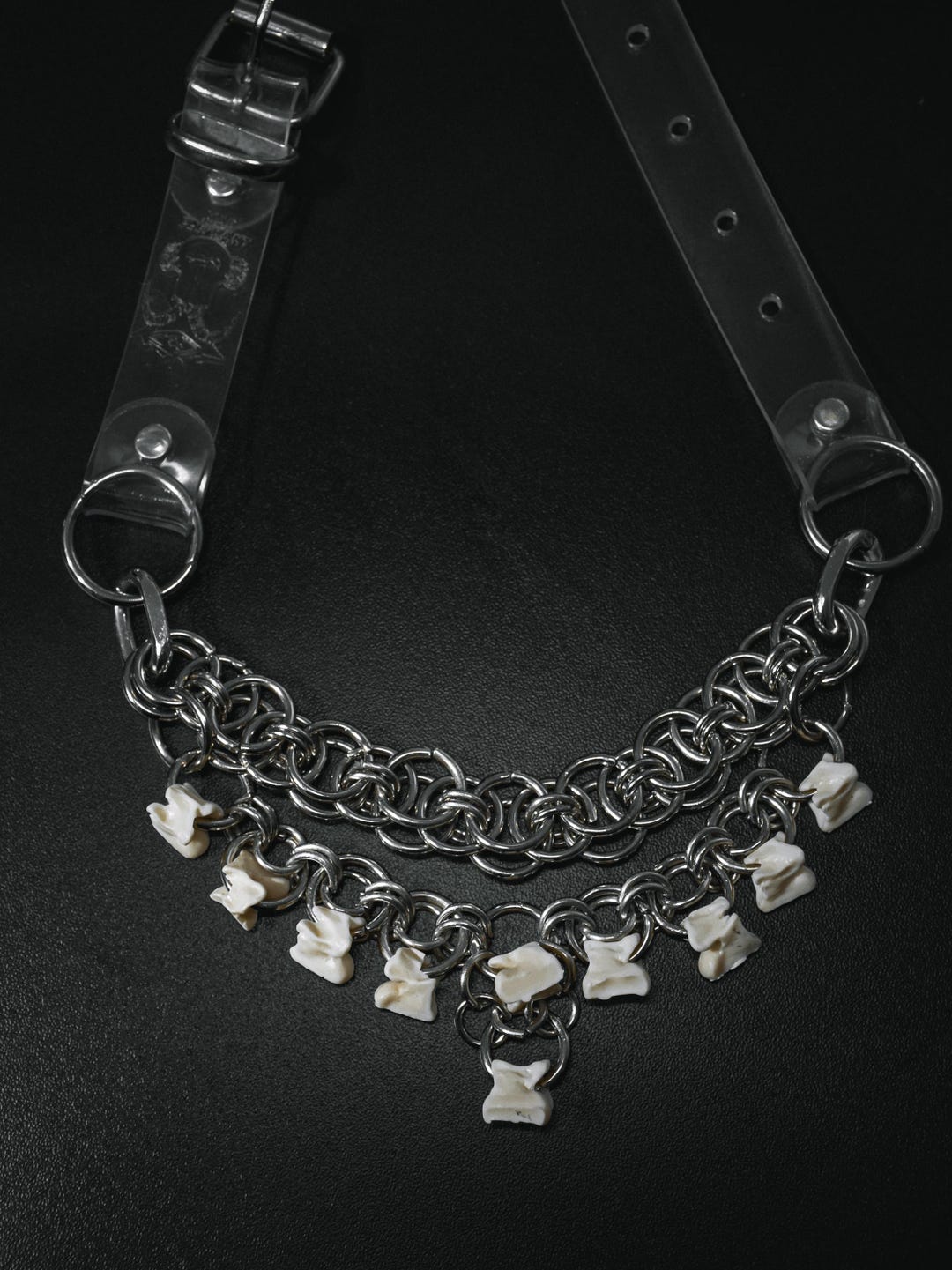 BONES CHAINMAIL CHOKER: Helm Chainmail Necklace With Faux Bones, Chain ...