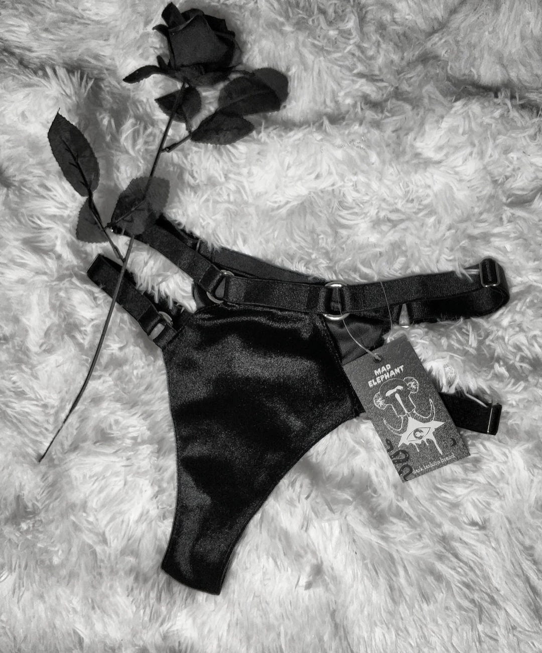 Trap Lingerie Set Womens Lingerie Set Of Bra Harness And Panties Etsy