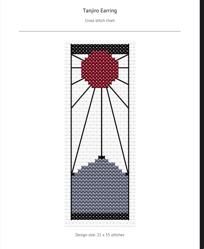 Tanjiro Kamado Earring Design - Etsy