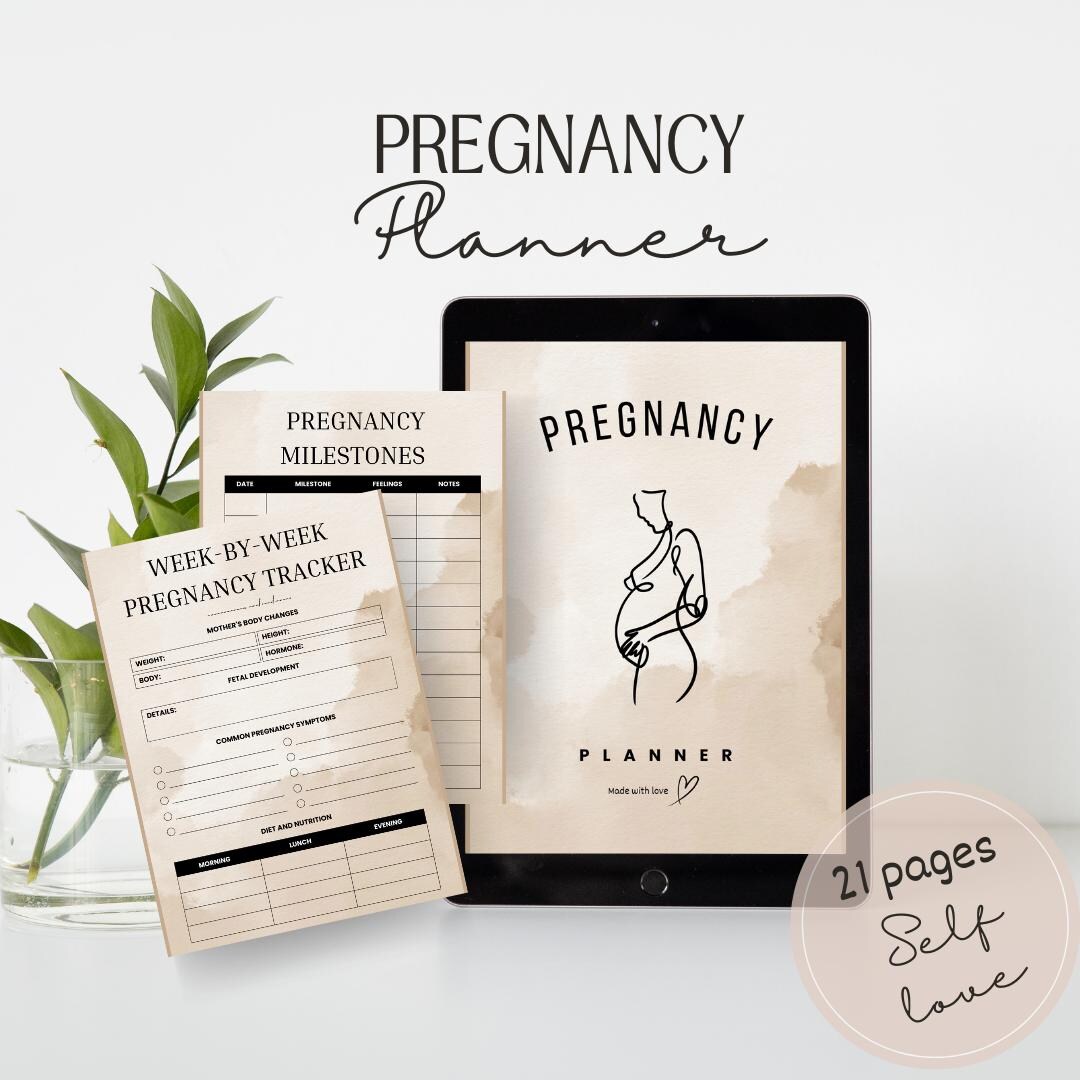Pregnancy Planner Pink, Printable Planner, Templates, Birth Plans ...